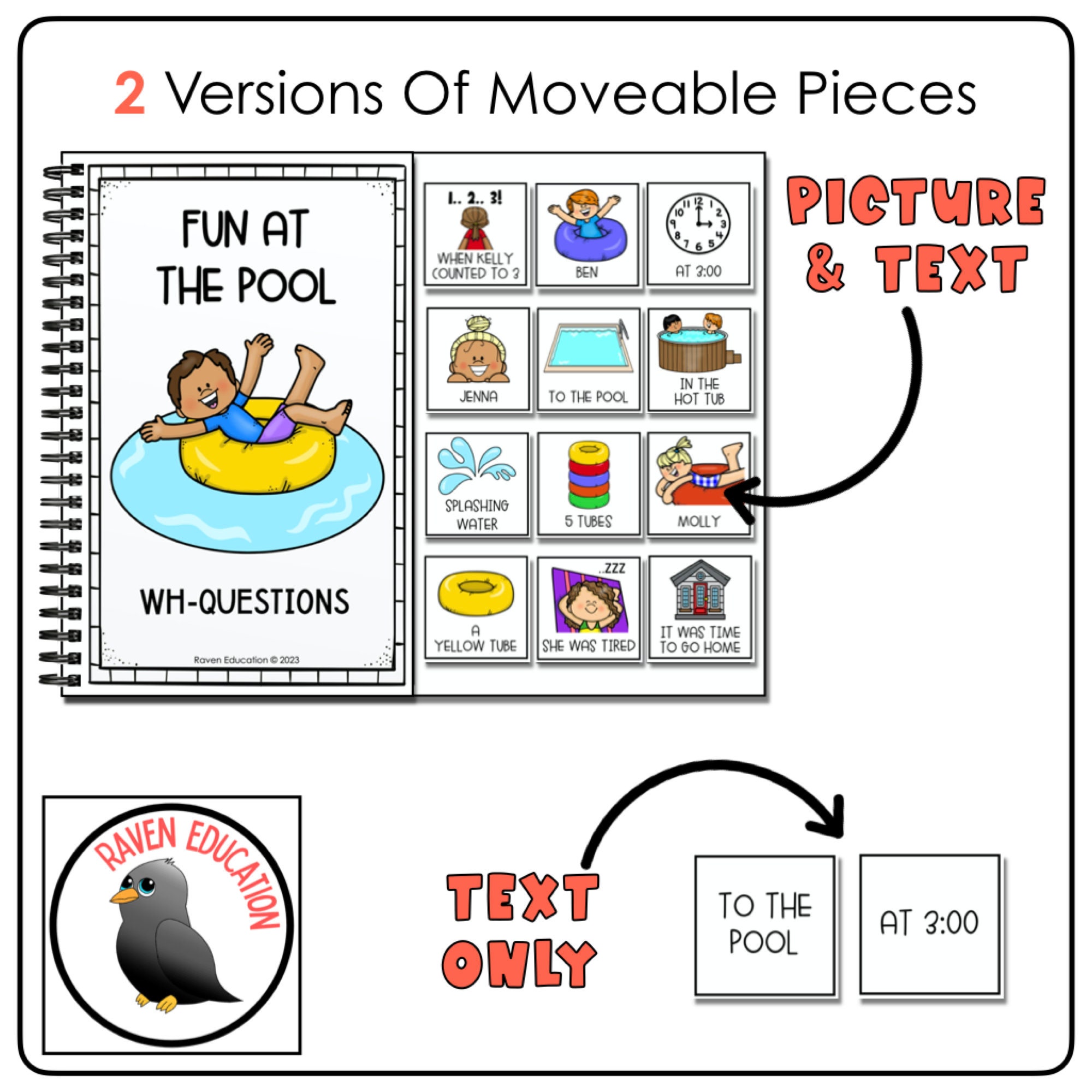 Fun at the Pool: an Interactive Book (answering Wh-questions - Who ...