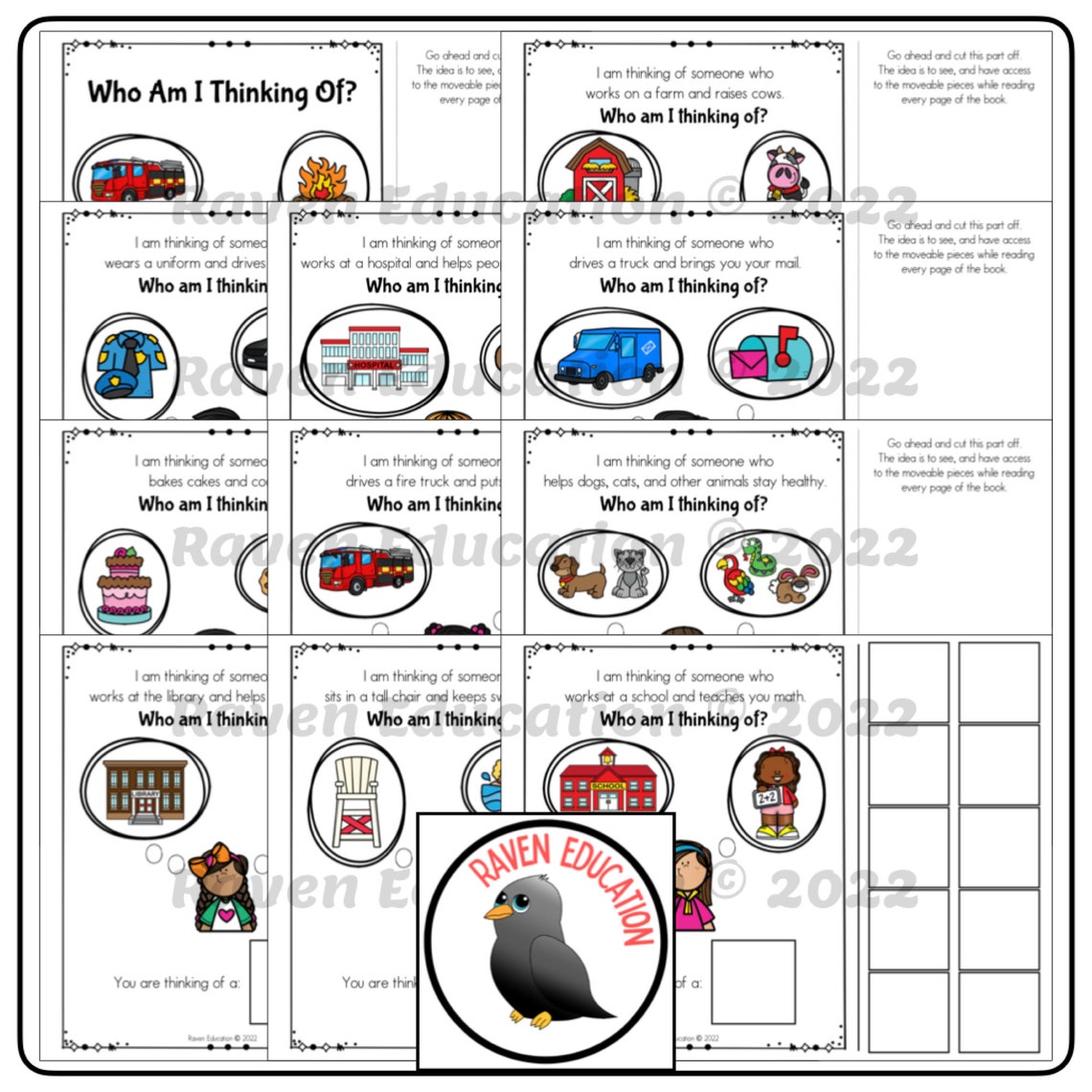 Who Am I Thinking Of an Adapted Book About Community Helpers - Etsy