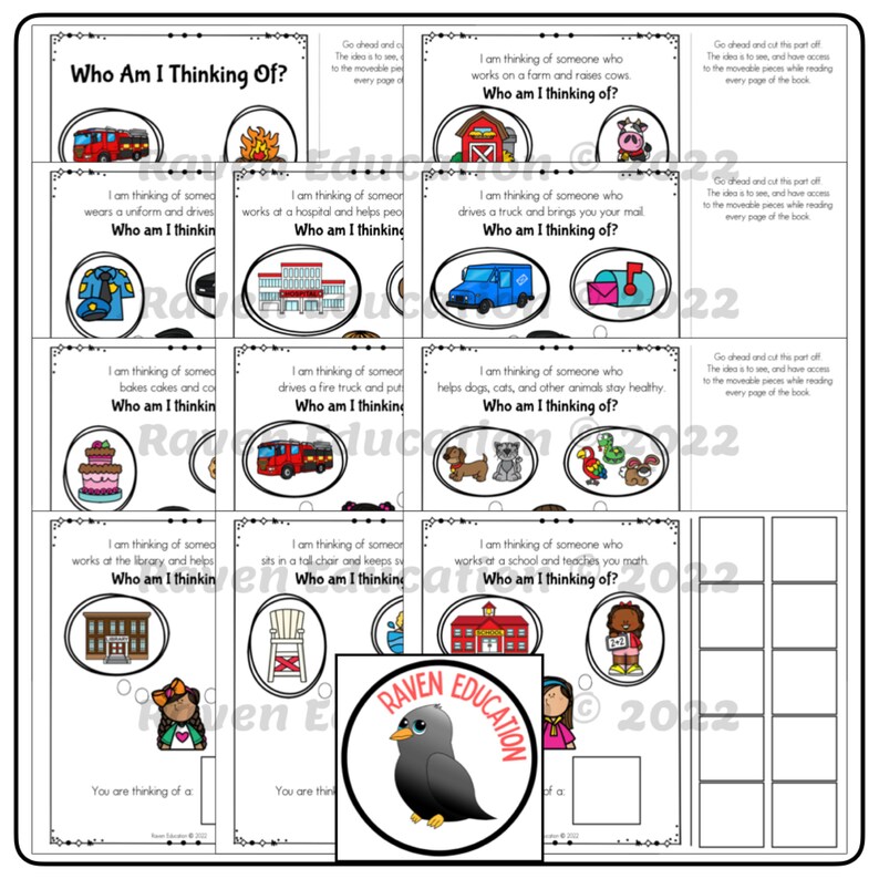 Who Am I Thinking Of an Adapted Book About Community Helpers - Etsy