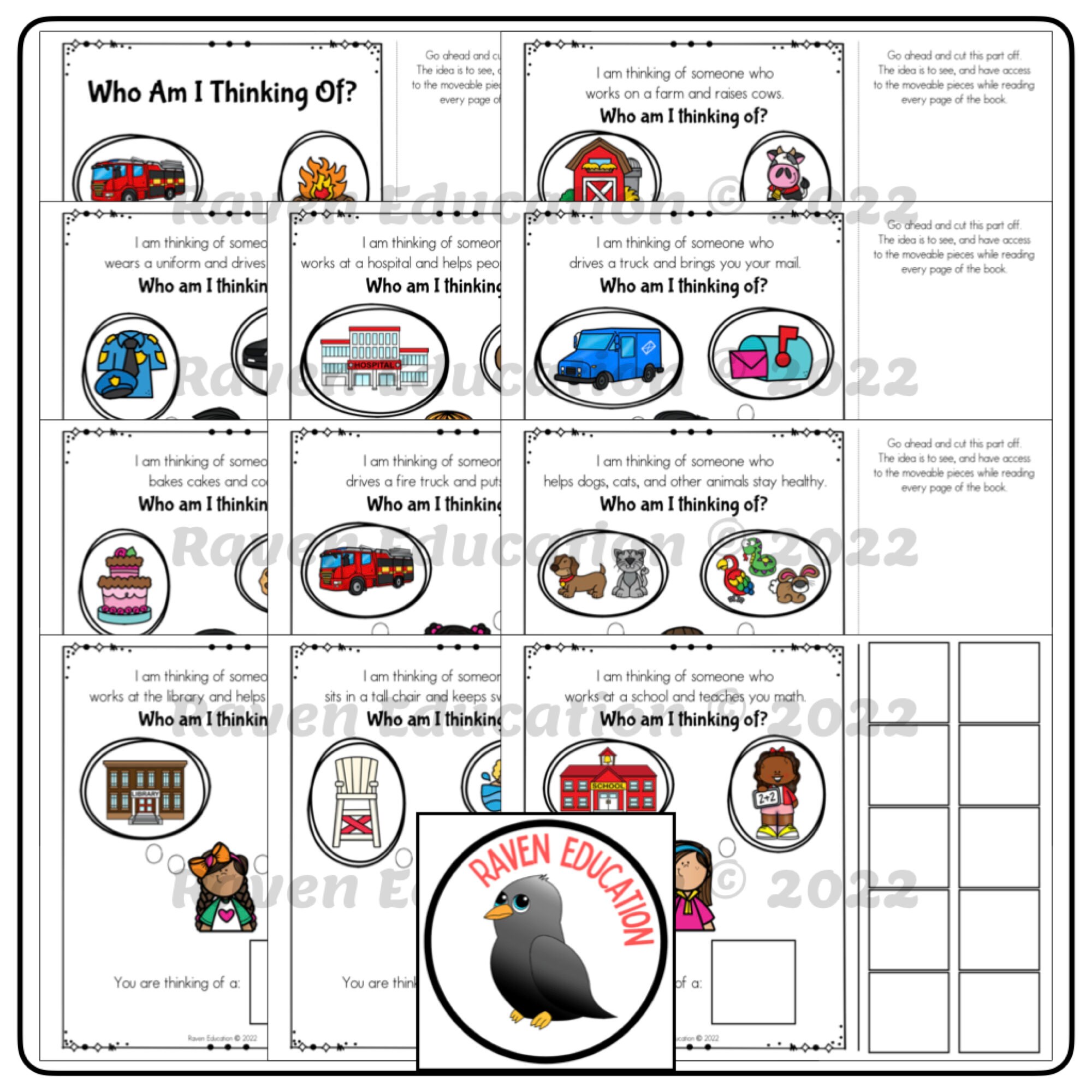 Who Am I Thinking Of an Adapted Book About Community Helpers - Etsy