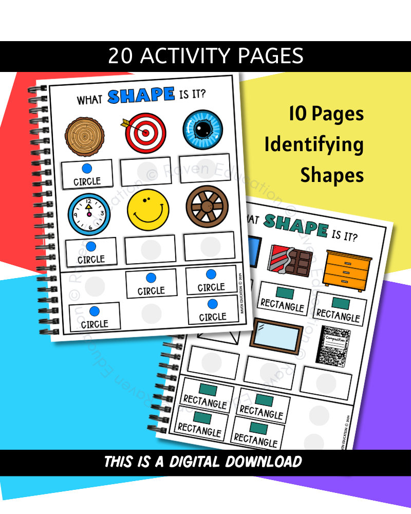 Errorless Shapes Book matching Interactive Adapted Special Education ...