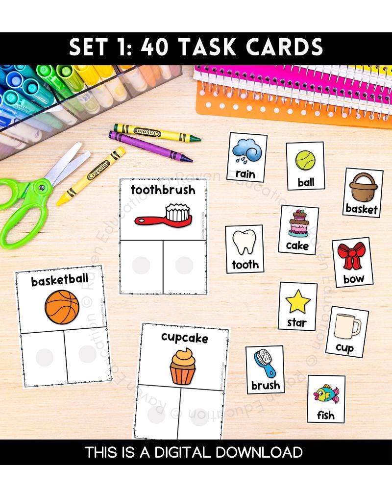 Compound Words Matching Task Cards (vocabulary | English | Special ...