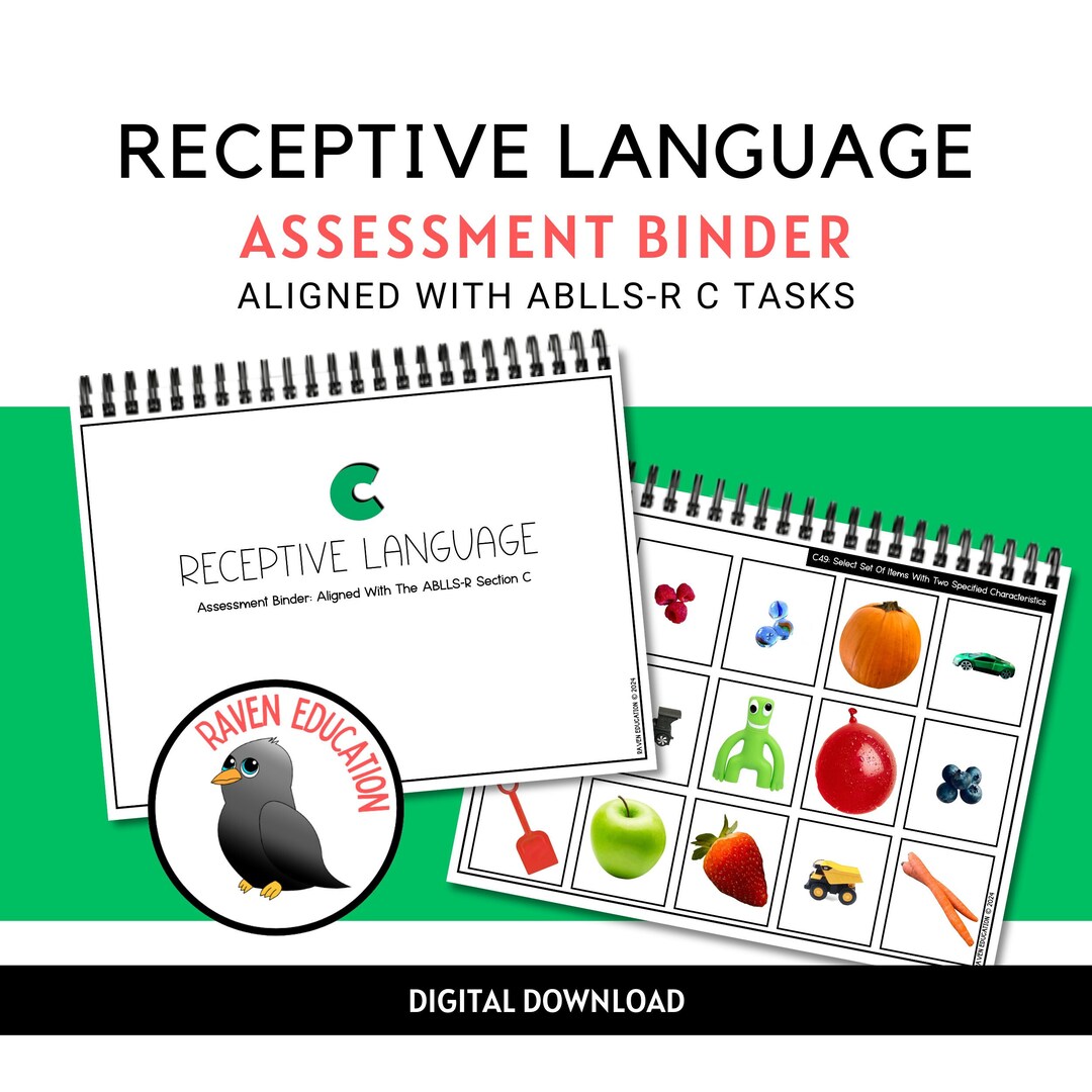 Receptive Language Assessment Binder Aligned With ABLLS-R C Tasks - Etsy