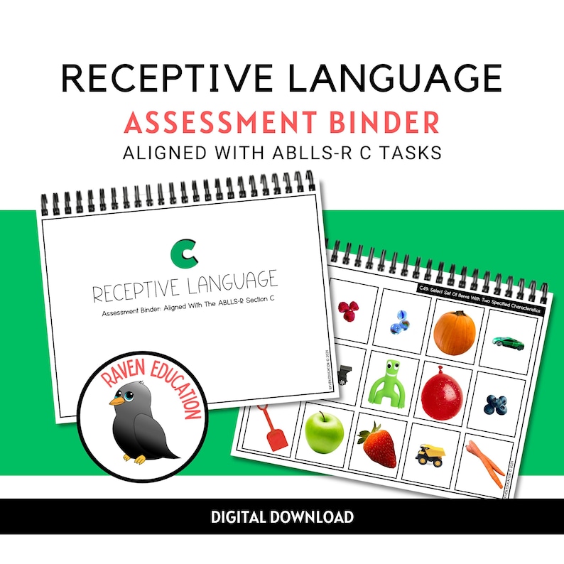 Receptive Language Assessment Binder Aligned With ABLLS-R C Tasks - Etsy