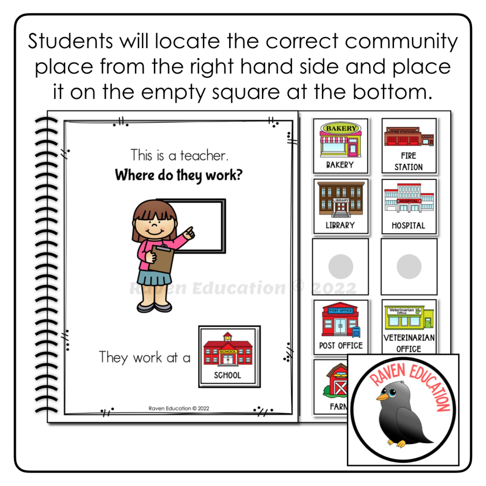Where Do They Work? an Interactive Book About Community Helpers - Etsy