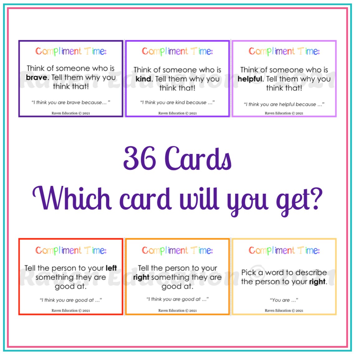 Compliment Time: A Compliment Giving Game (social Skills | Teaching ...