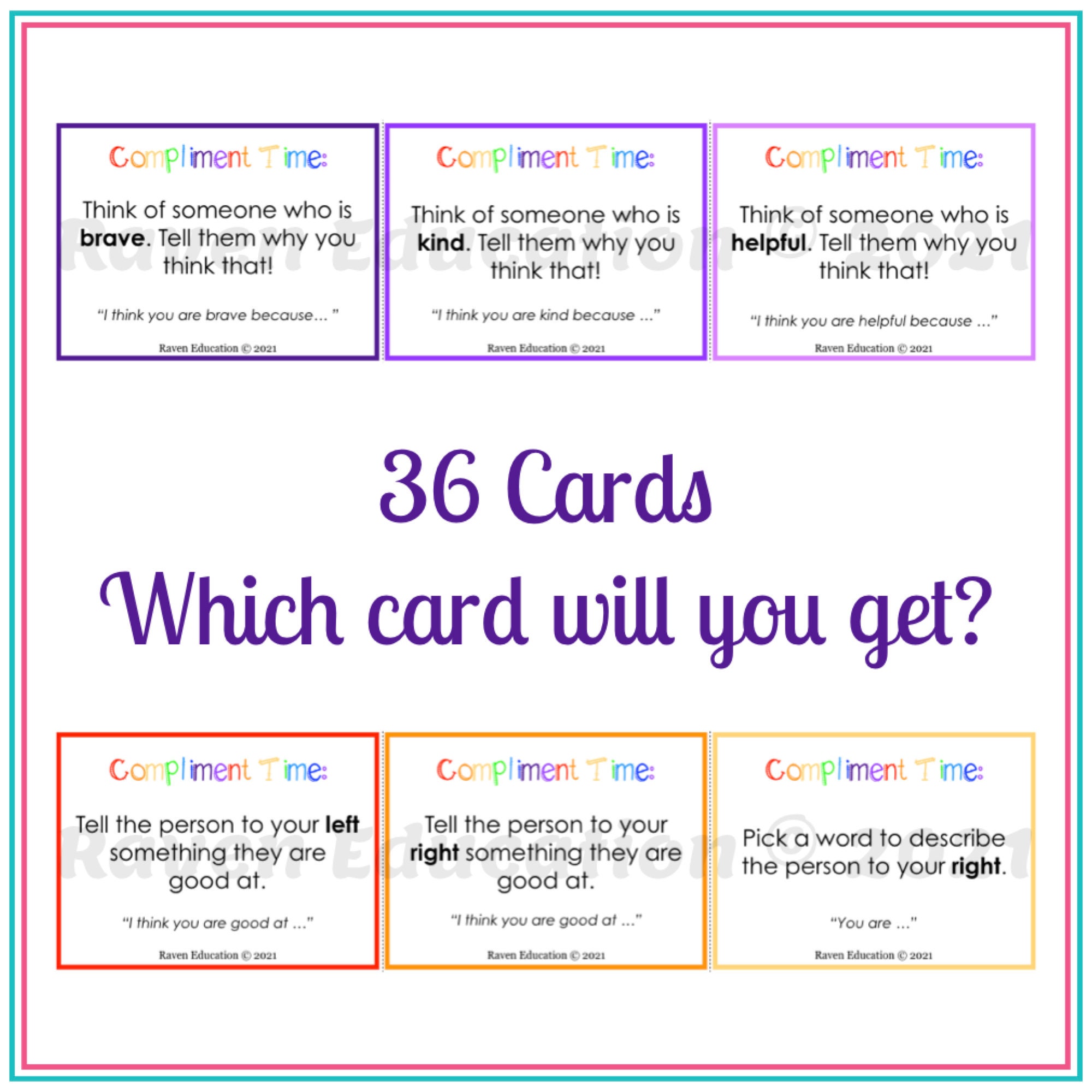 Compliment Time: A Compliment Giving Game (social Skills | Teaching ...