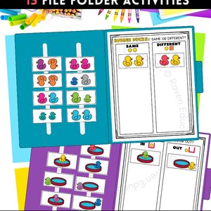 Rubber Ducks File Folder Activity Bundle (15 File Folder Activities ...