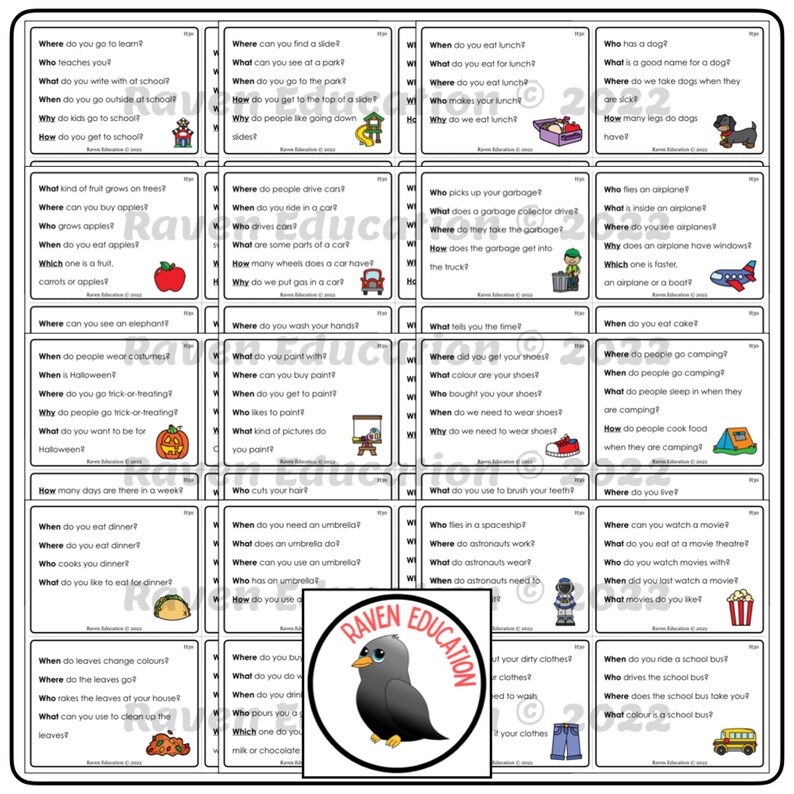 Mixed Question Cards (ABLLS-R Aligned H30) - Etsy