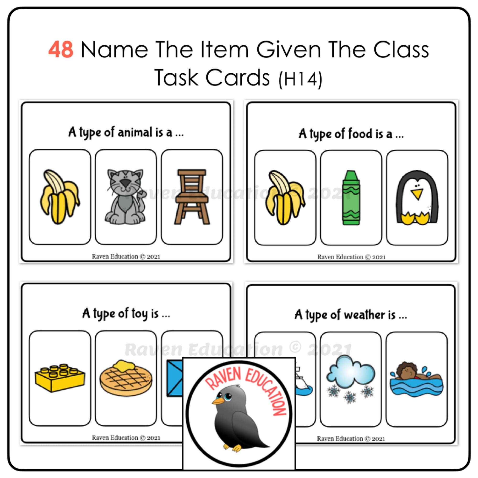 Intraverbal: Class / Category Task Cards aligned With ABLLS-R H14, H15 ...