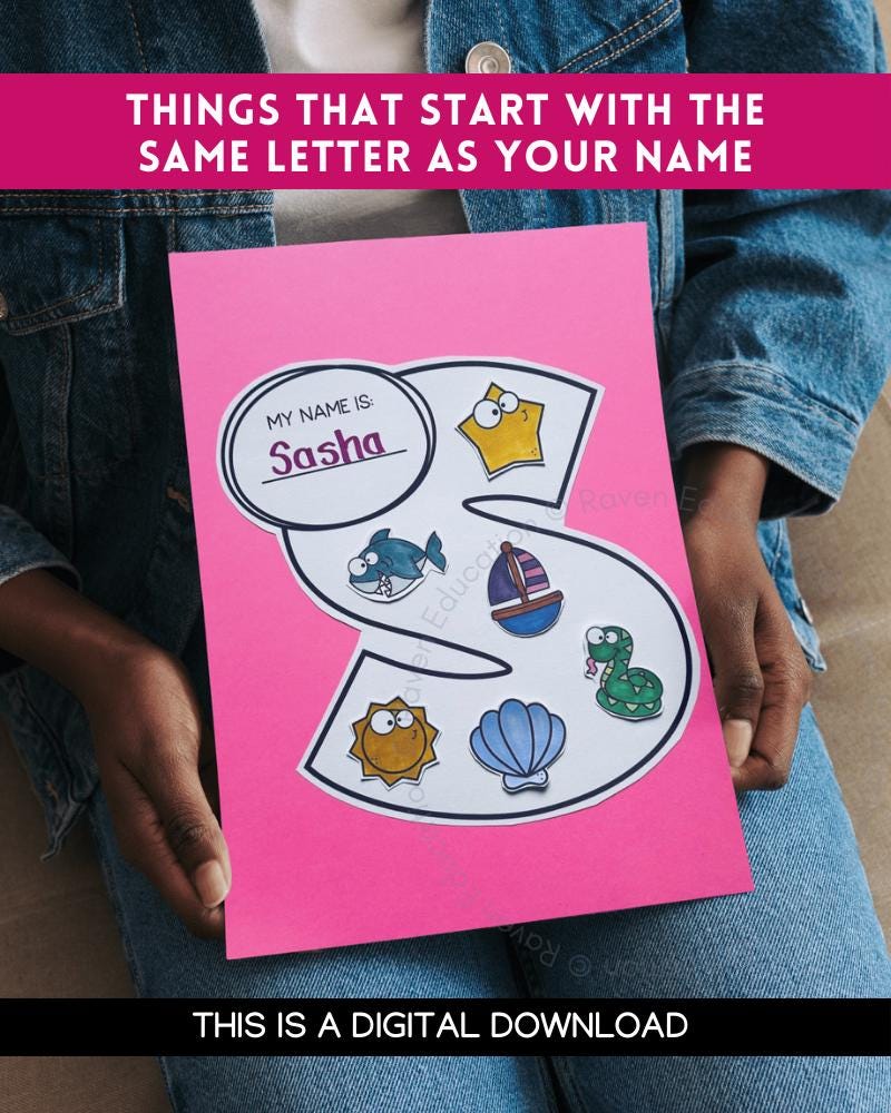 First Letter of Your Name Craft (my Name is | Beginning Letters | Name ...