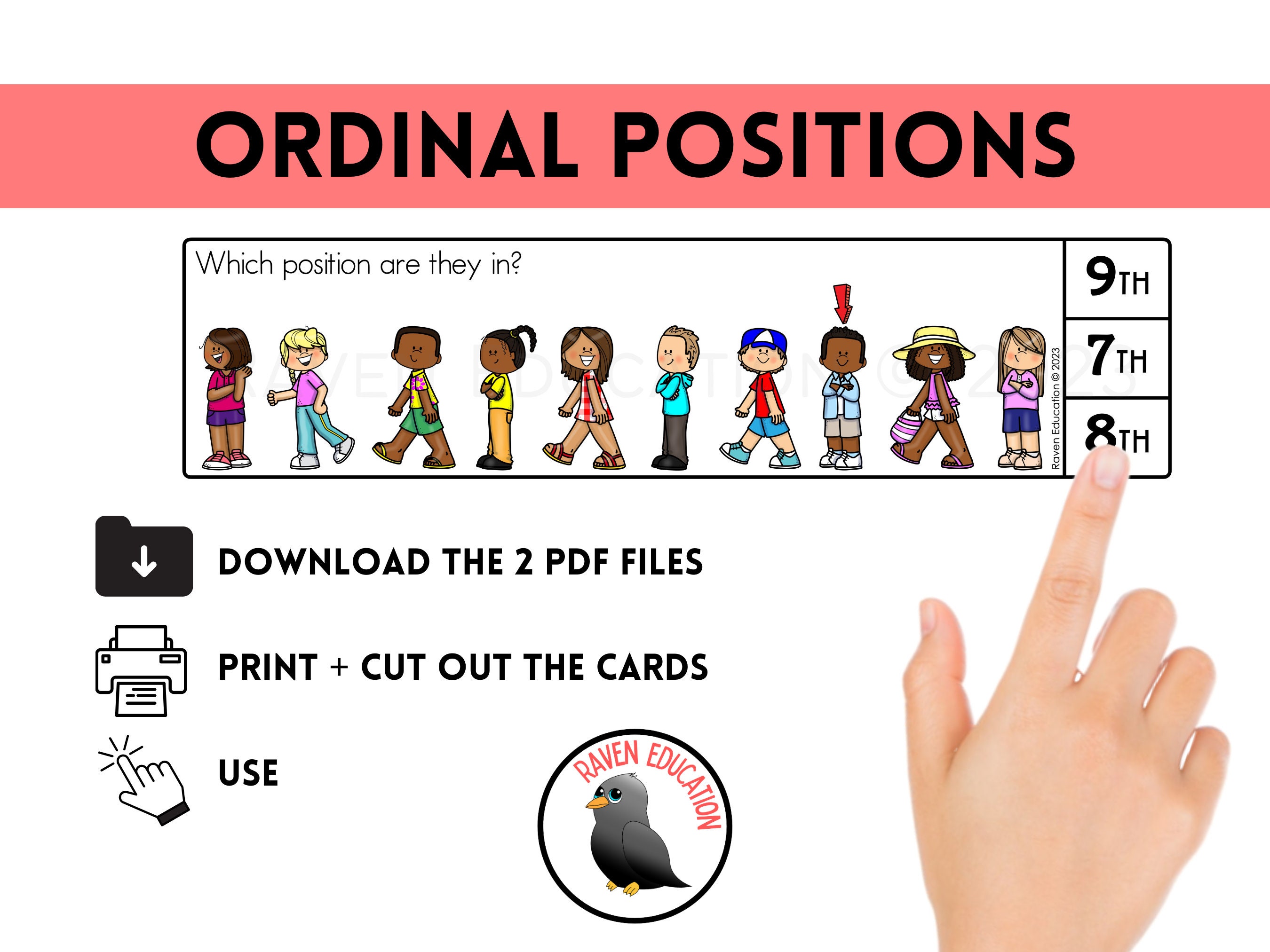 Ordinal Positions Task Cards: Labeling & Identifying Positions in A Line - Etsy