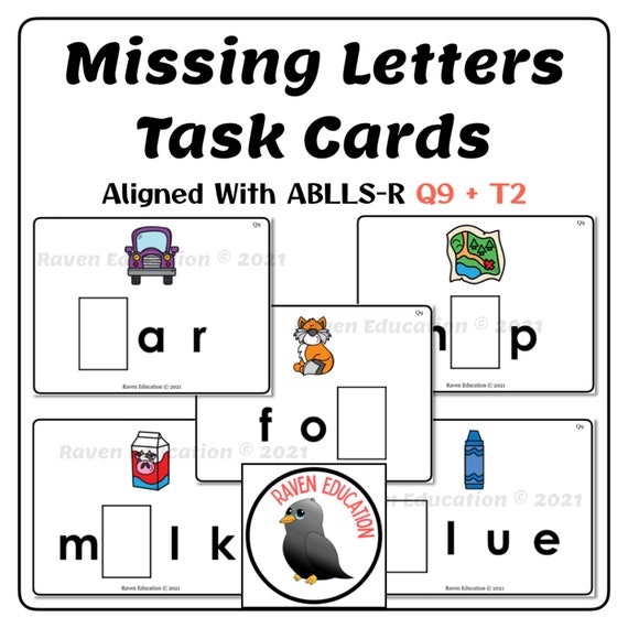 Missing Letters Task Cards | Etsy