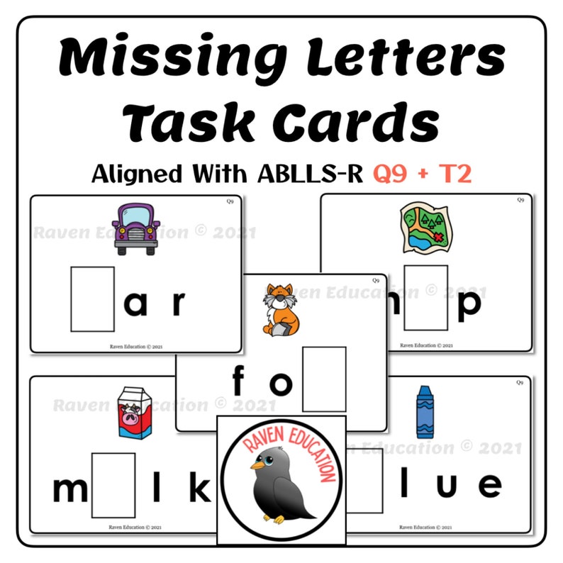 Missing Letters Task Cards - Etsy