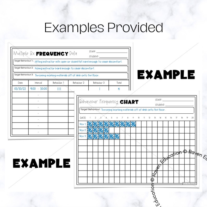 8 Behaviour Data Sheets (behaviour Management) - Etsy Canada