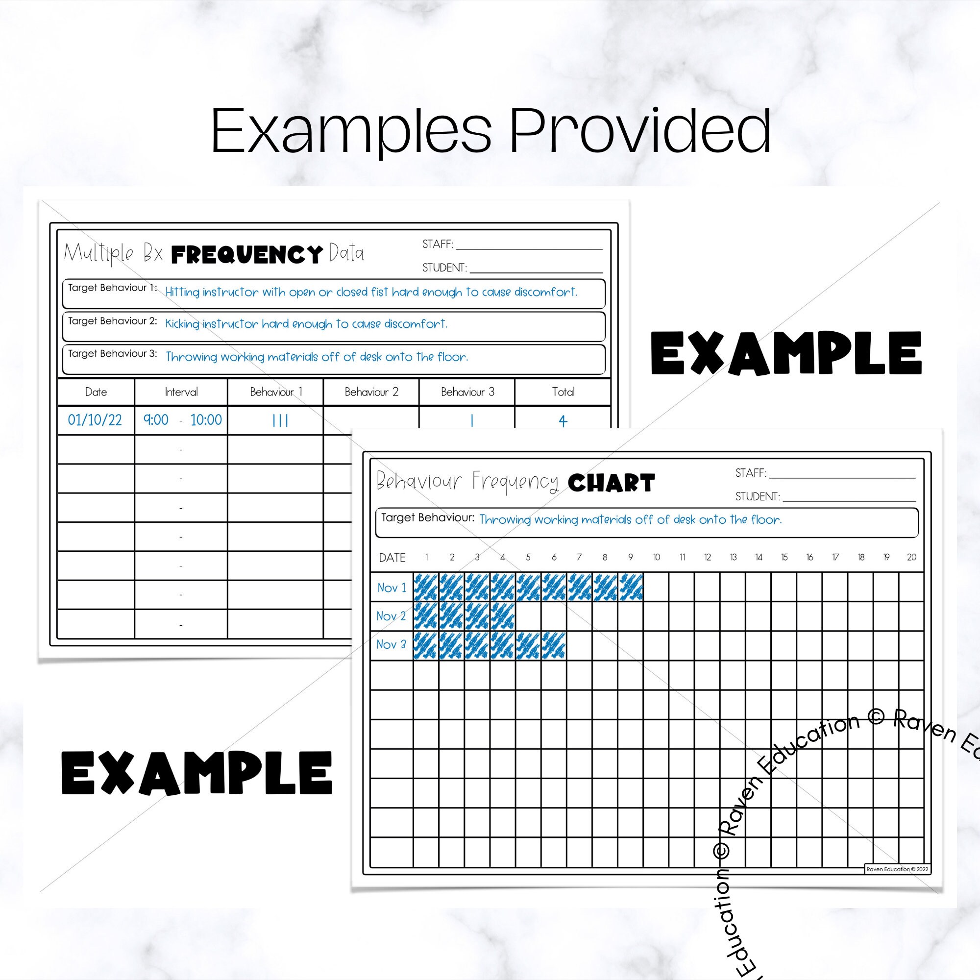 8 Behaviour Data Sheets (behaviour Management) - Etsy
