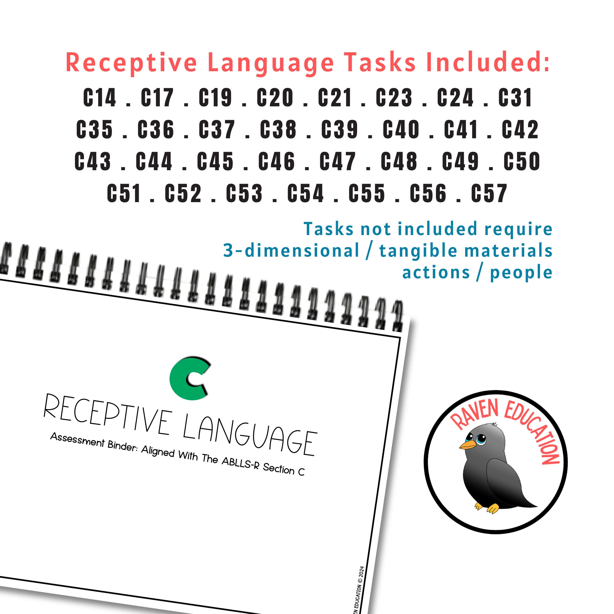 Receptive Language Assessment Binder Aligned With ABLLS-R C Tasks - Etsy