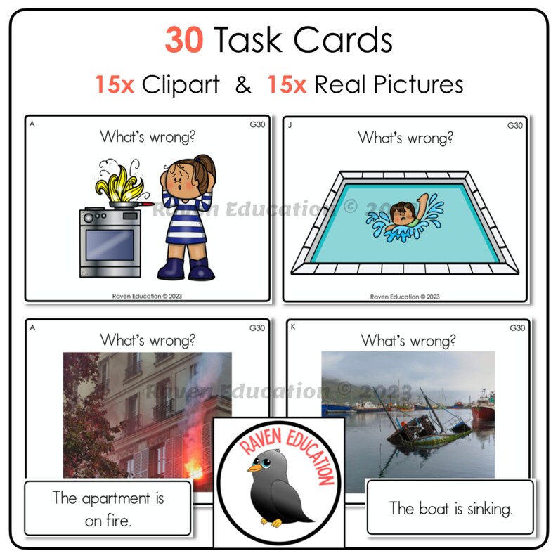 Identifying Problems Task Cards (aligned With ABLLS-R G30) - Etsy
