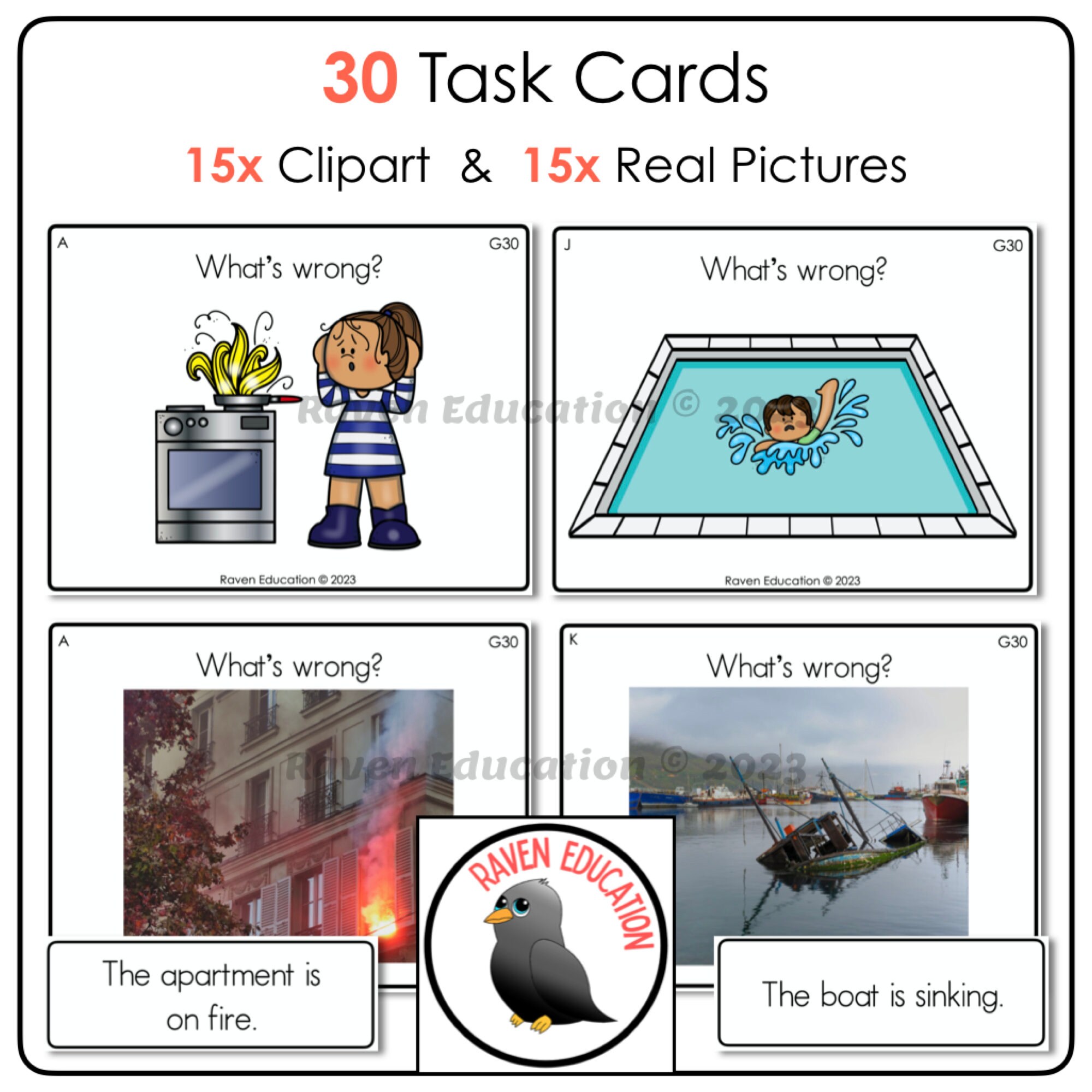 Identifying Problems Task Cards (aligned With ABLLS-R G30) - Etsy