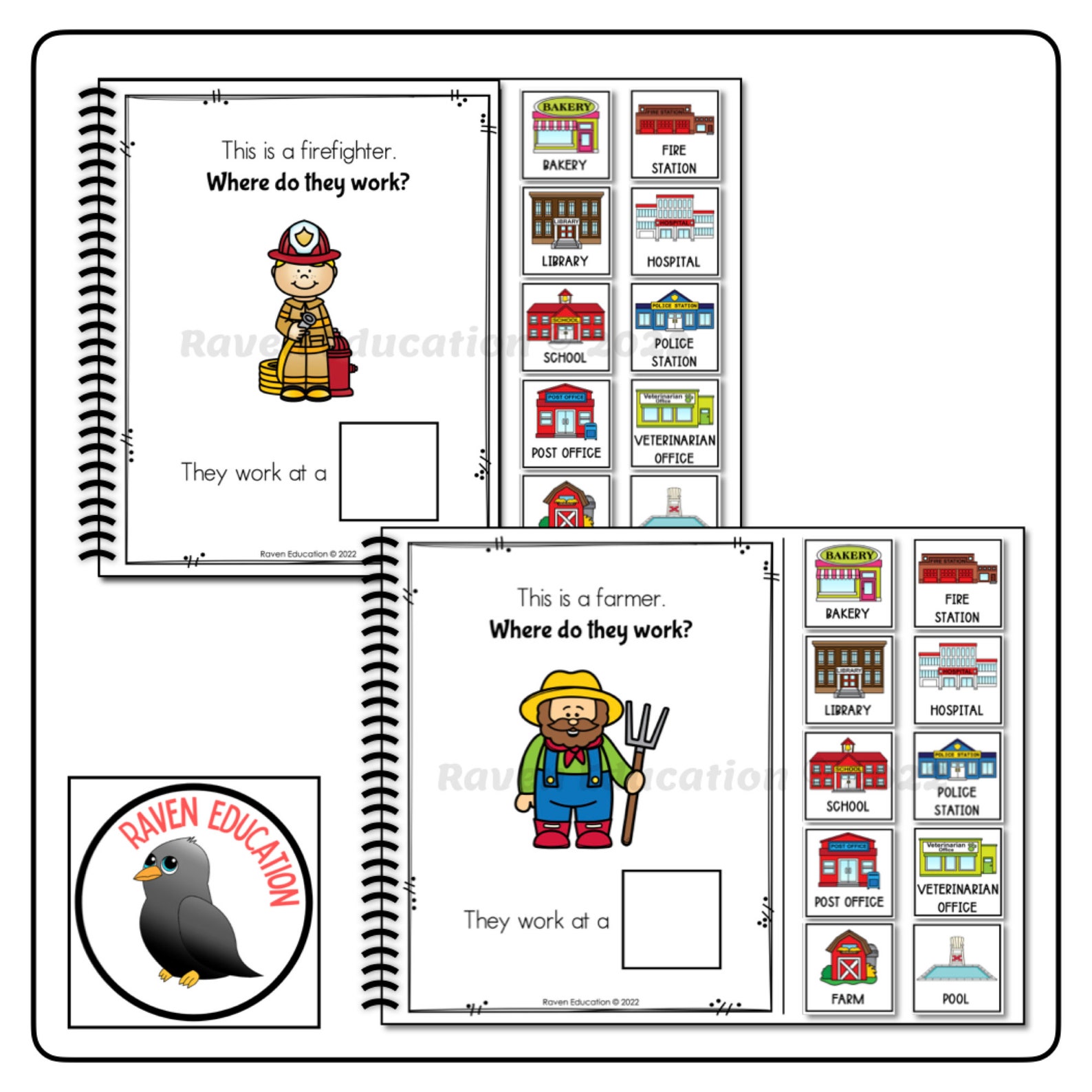 Where Do They Work? an Interactive Book About Community Helpers - Etsy