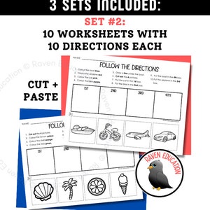 Following 1-step Directions: No-prep Worksheets (speech Therapy ...
