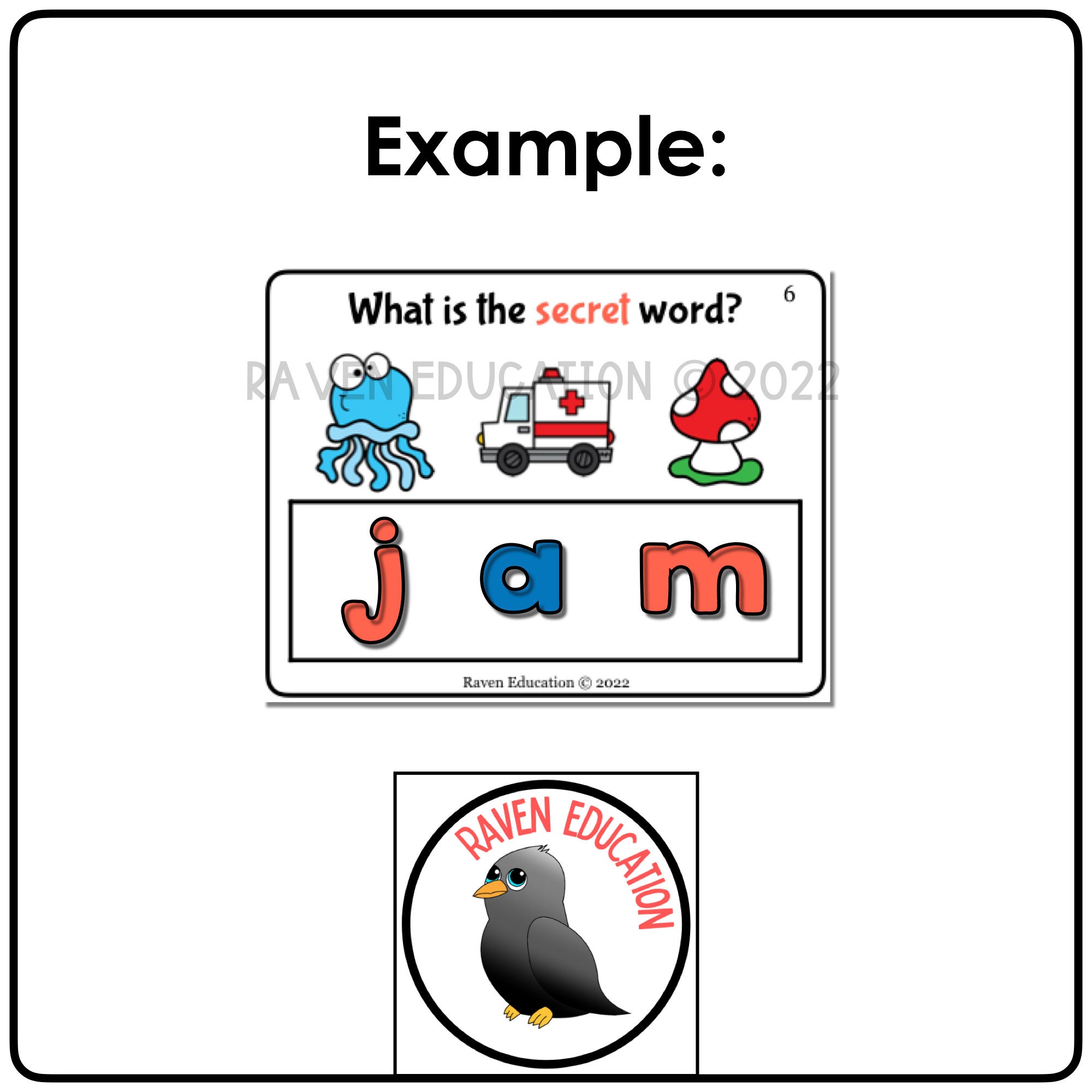 Secret CVC Words 40 Task Cards Alphabet Chart - Etsy