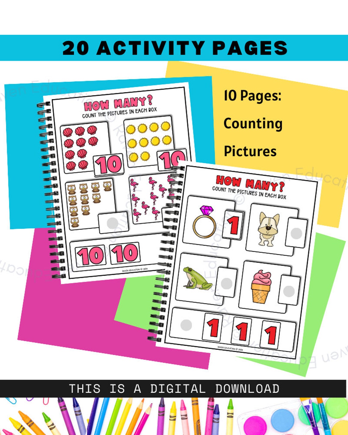 Errorless Number Book: Numbers 1-10 (interactive | Adapted | Special ...