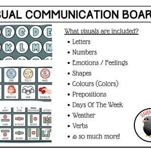 Visual Communication Boards (autism, Nonverbal, Special Education ...