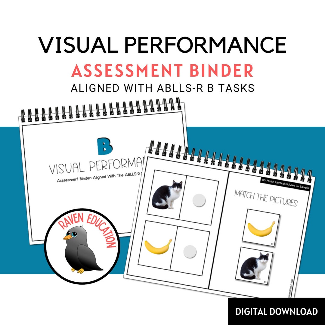 Visual Performance Assessment Binder - Aligned With ABLLS-R B Tasks ...