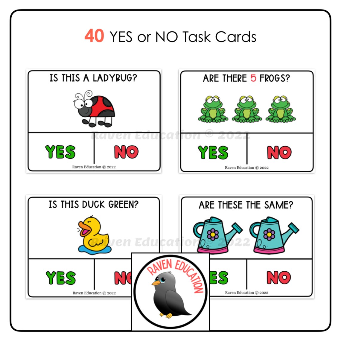 Spring: YES or NO Question Task Cards - Etsy