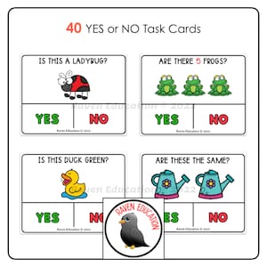Spring: YES or NO Question Task Cards - Etsy