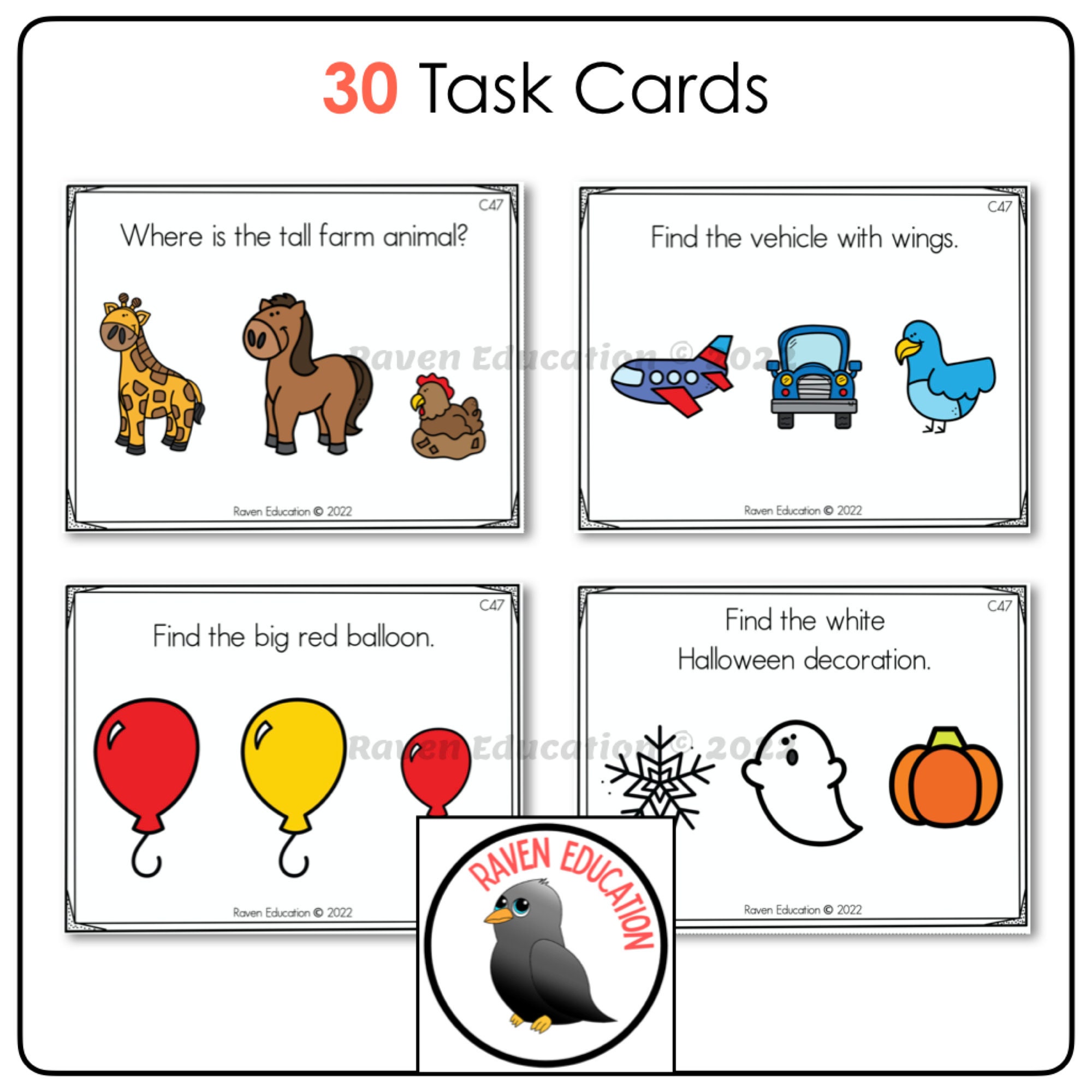 Select Items With 2 Characteristics - Task Cards (aligned With ABLLS-R ...