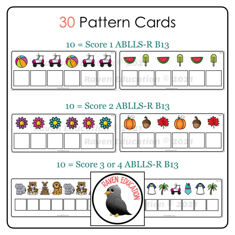 Match the Pattern Cards - Etsy