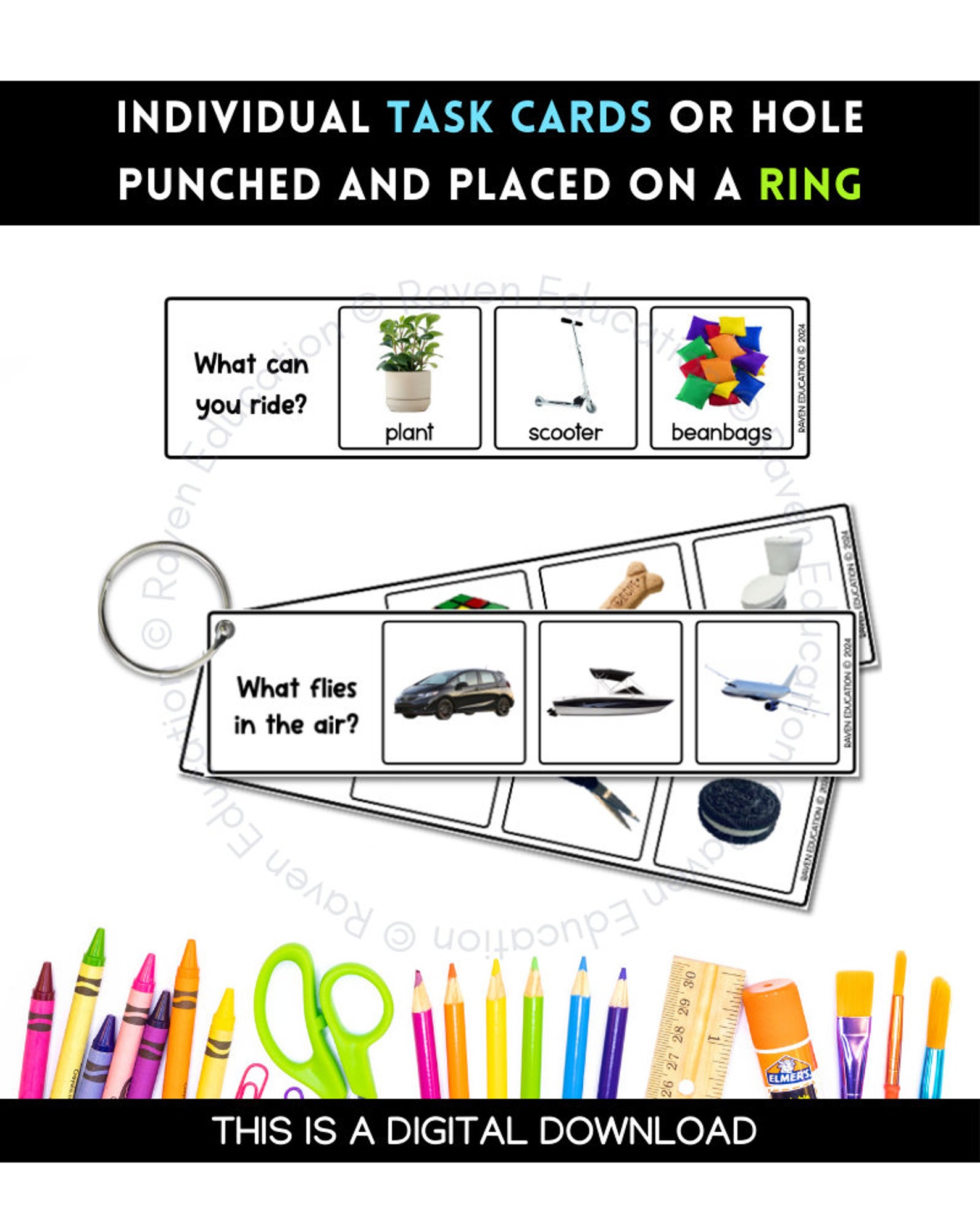 WHAT Questions Task Cards / Flip Cards (special Education | Speech ...