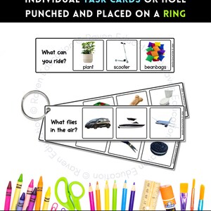 WHAT Questions Task Cards / Flip Cards (special Education | Speech ...