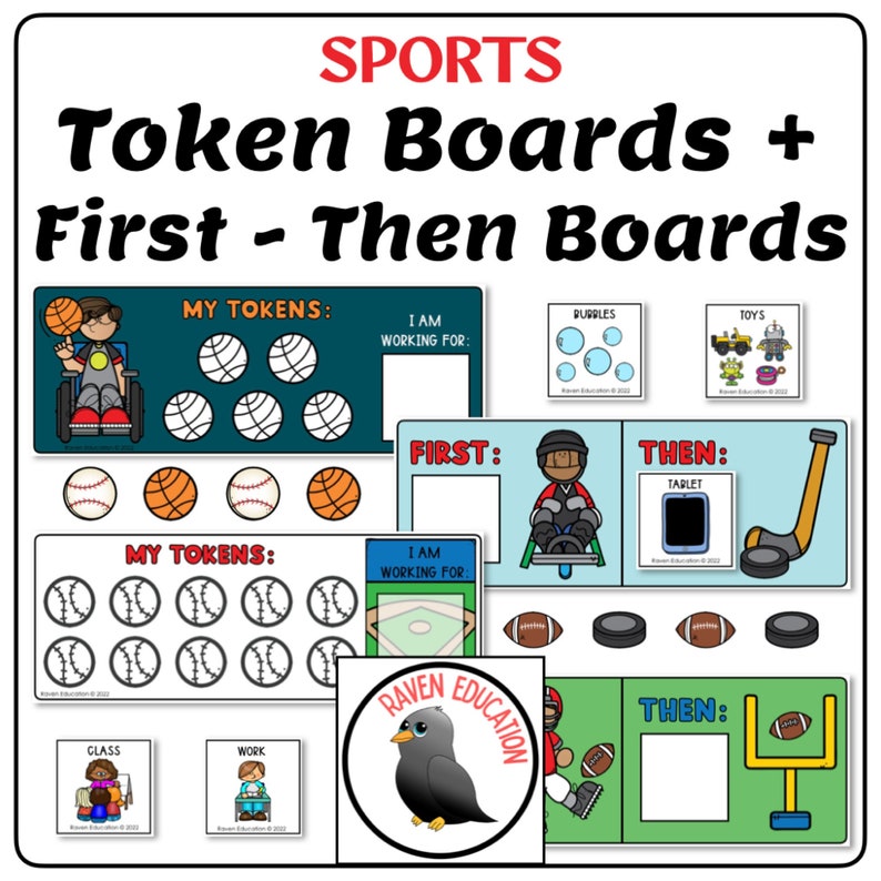 Sports - Token Boards and First-then Boards (behaviour Management) - Etsy