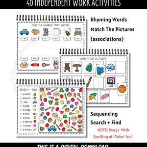 My Interactive Activity Binder | Special Education | Busy Book ...