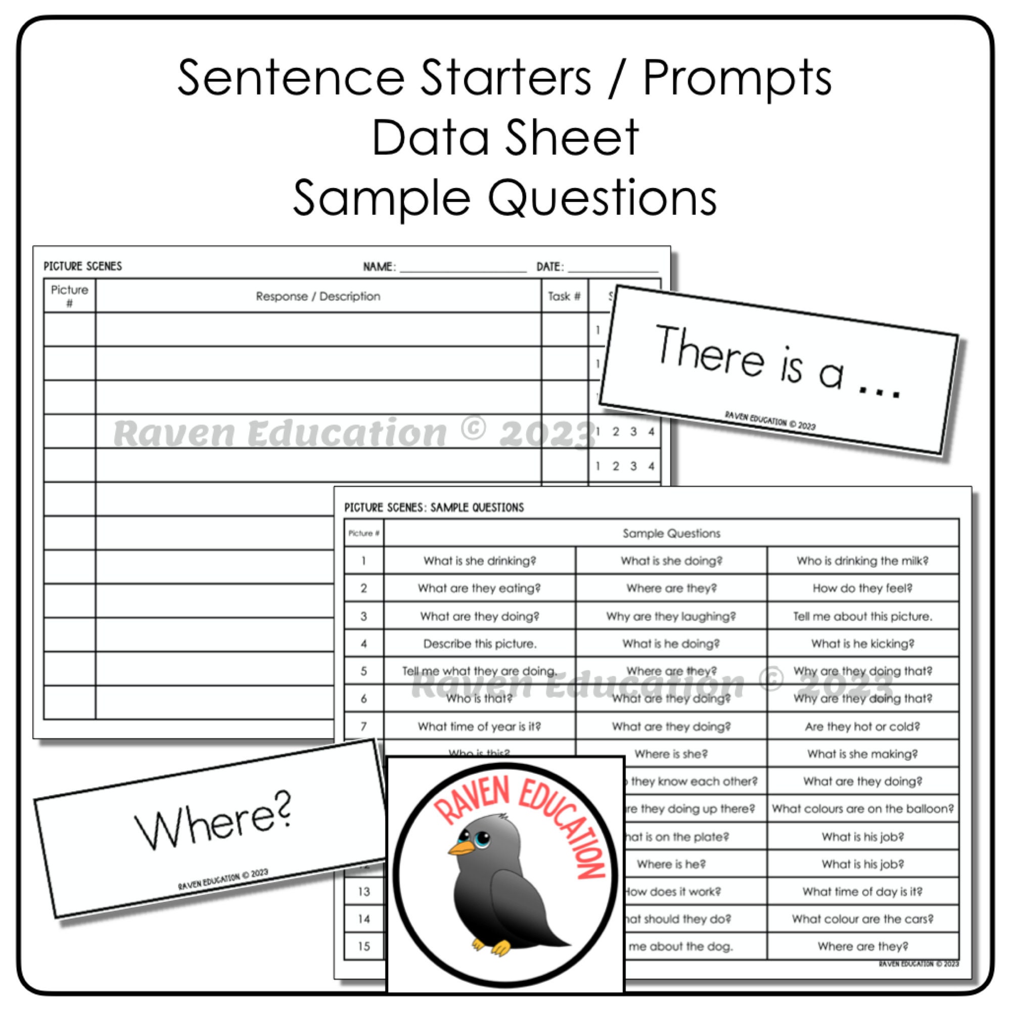 45 Real Picture Scenes Set #2 (creative Writing / Inferencing / Wh ...