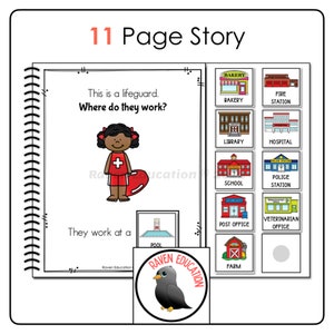 Where Do They Work? an Interactive Book About Community Helpers - Etsy