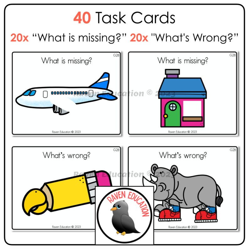 Label Missing or Incorrect Features Task Cards (aligned With ABLLS-R ...