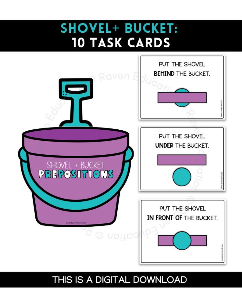 Preposition Activity Bundle #1 (40 Task Cards | Interactive | Following ...
