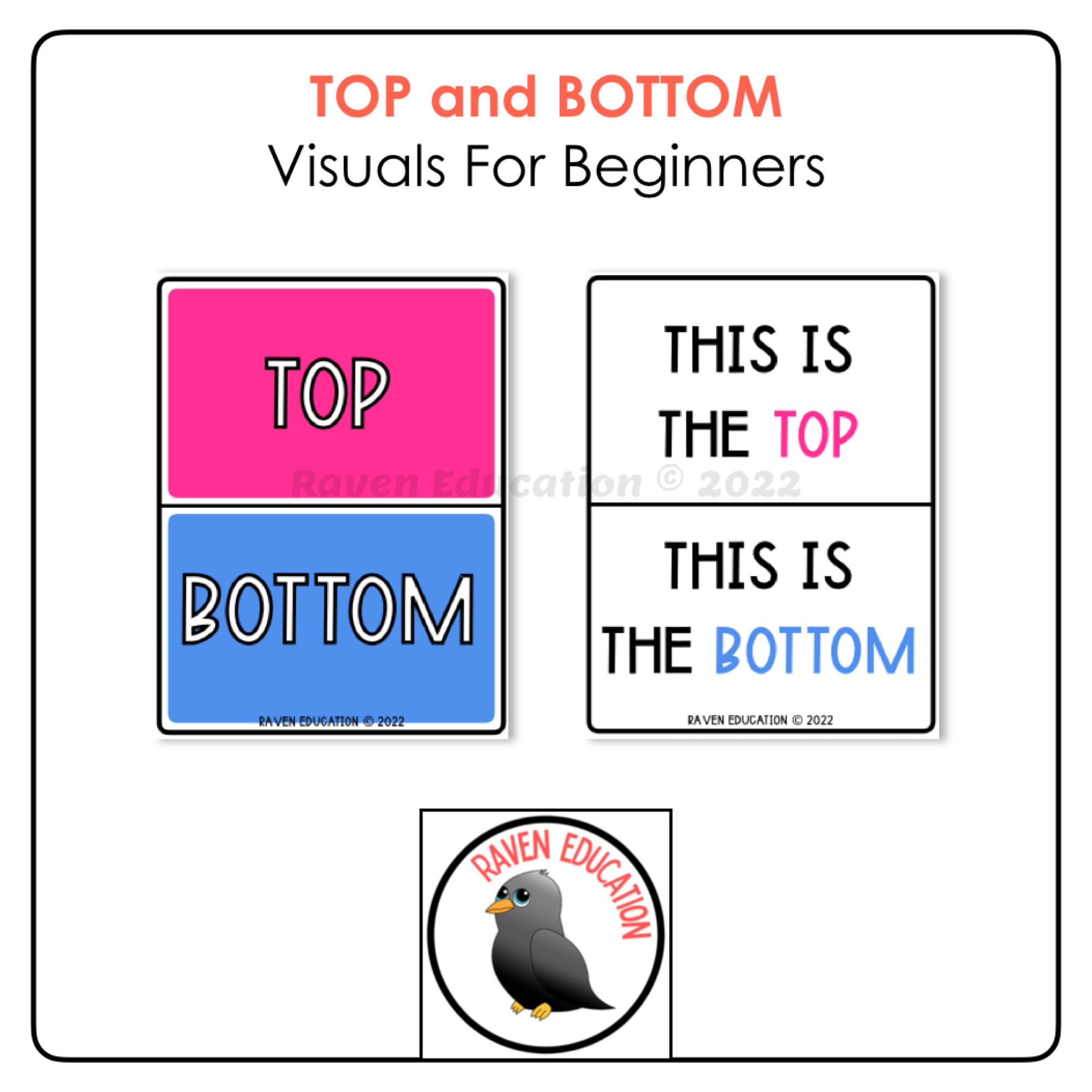 TOP and BOTTOM Task Cards - Etsy