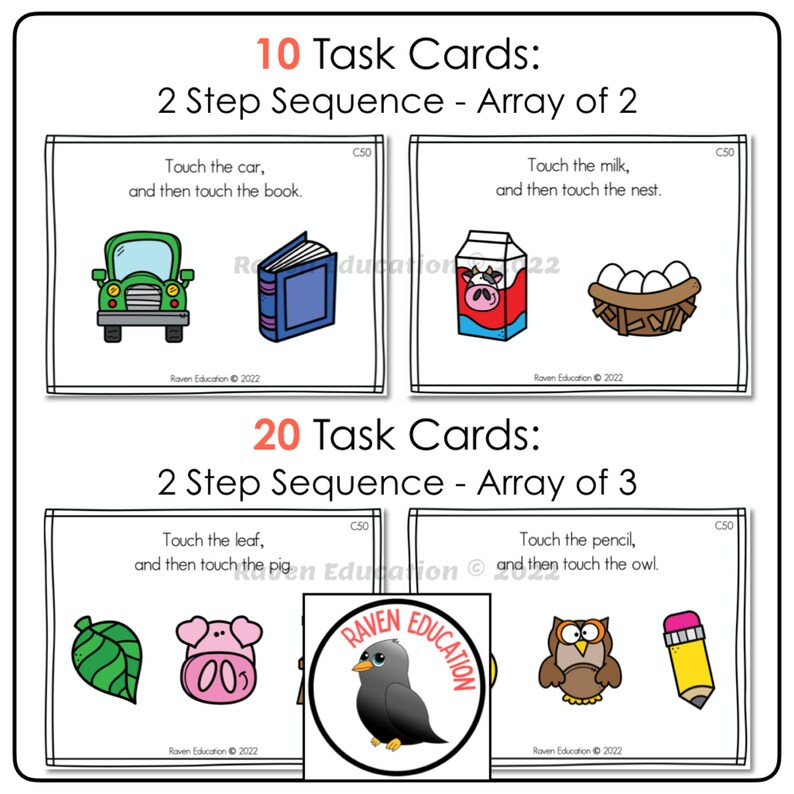 Follow A Multiple Component Sequence Task Cards (aligned With ABLLS-R ...