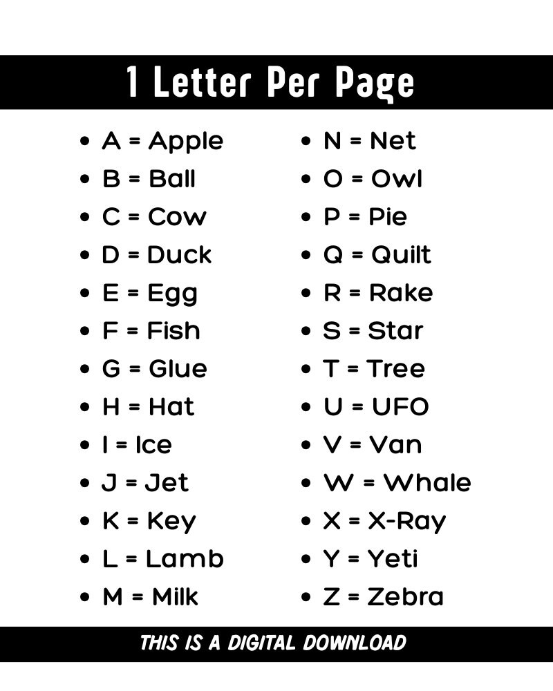 Errorless Alphabet Book 26 Matching Activities interactive Independent ...