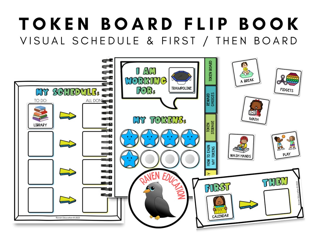 Token Board Flip Book | Visual Schedule | First - Then Board ...