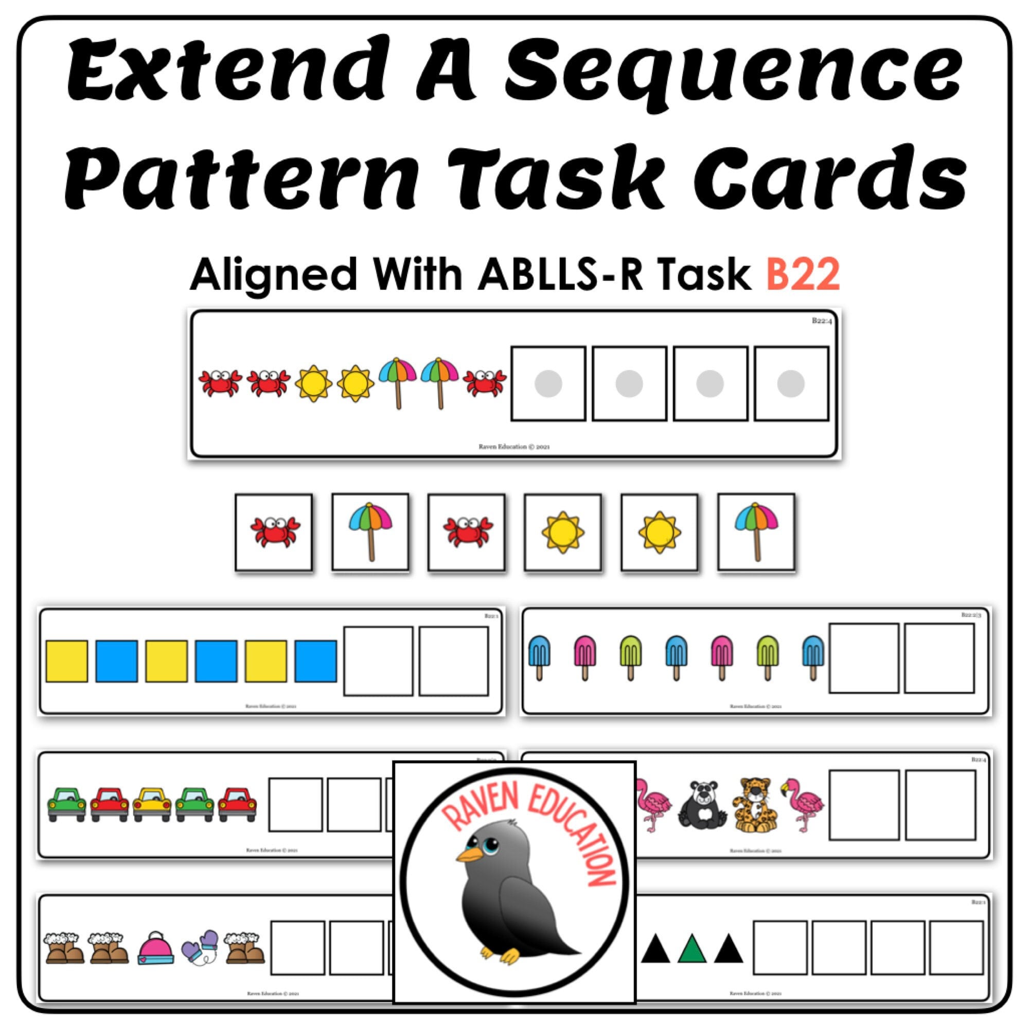 Extend A Sequence Pattern Task Cards - Etsy
