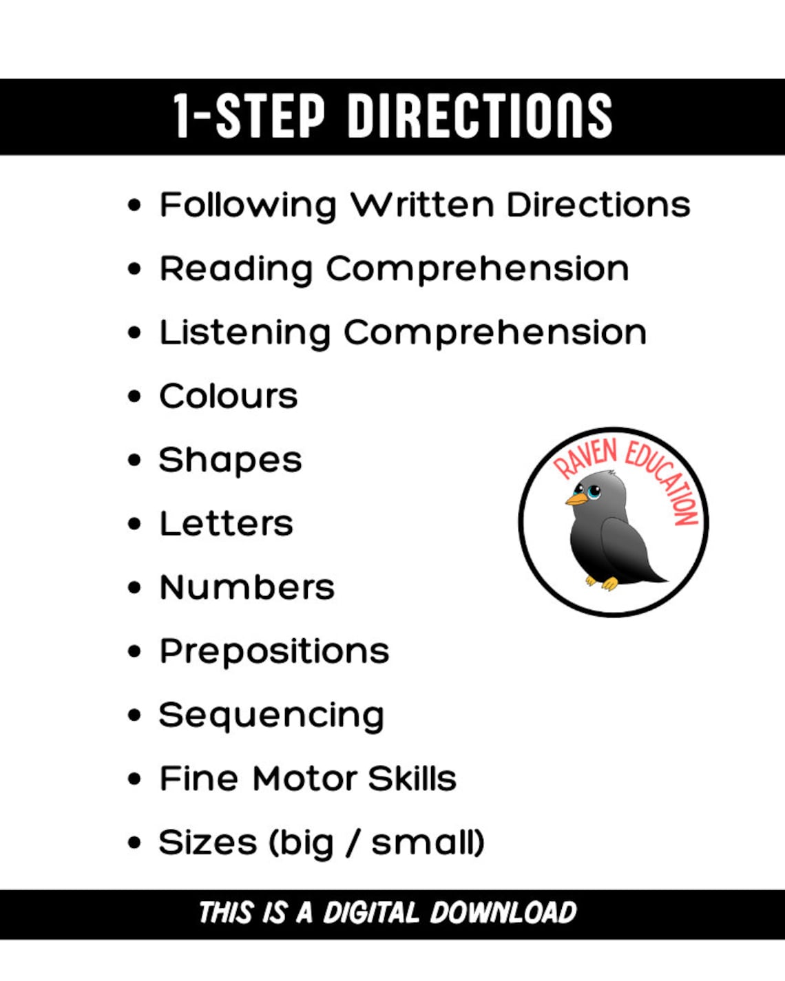Following 1-step Directions: No-prep Worksheets speech Therapy, Special ...