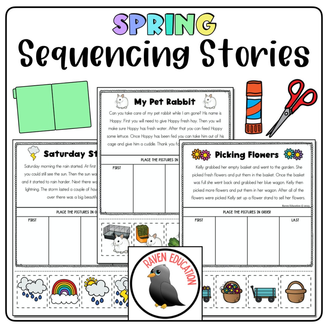 Spring Sequencing Stories - Reading Comprehension (file Folder or Cut ...