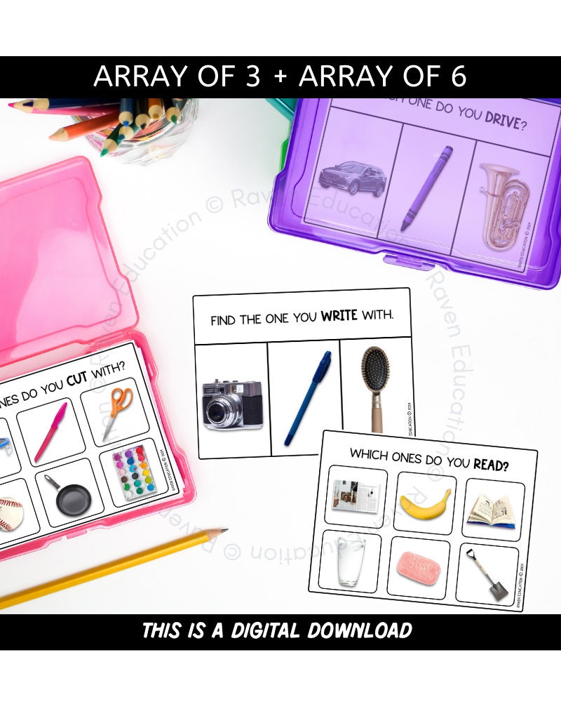 Functions of Objects Task Cards (real Pictures) ABLLS-R Aligned C37 ...