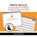 Math Skills Assessment Binder - Aligned With ABLLS-R R Tasks (special ...